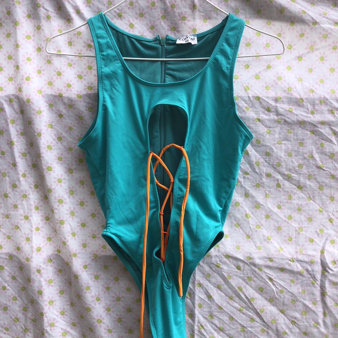 violently 80s strappy thong one piece. i love the... - Depop