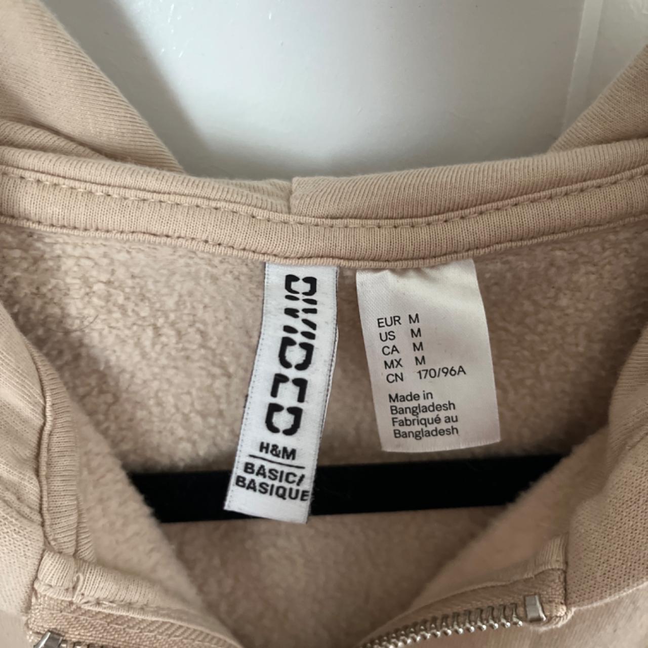 H&M Divided collection, beige cropped hoodie. Size... - Depop