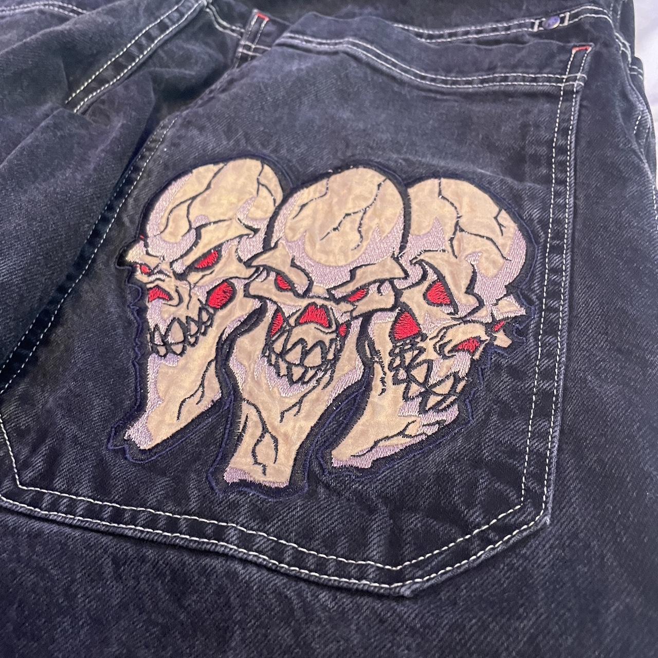JNCO TRIPLE SKULLS!! one of the best grail pieces... - Depop