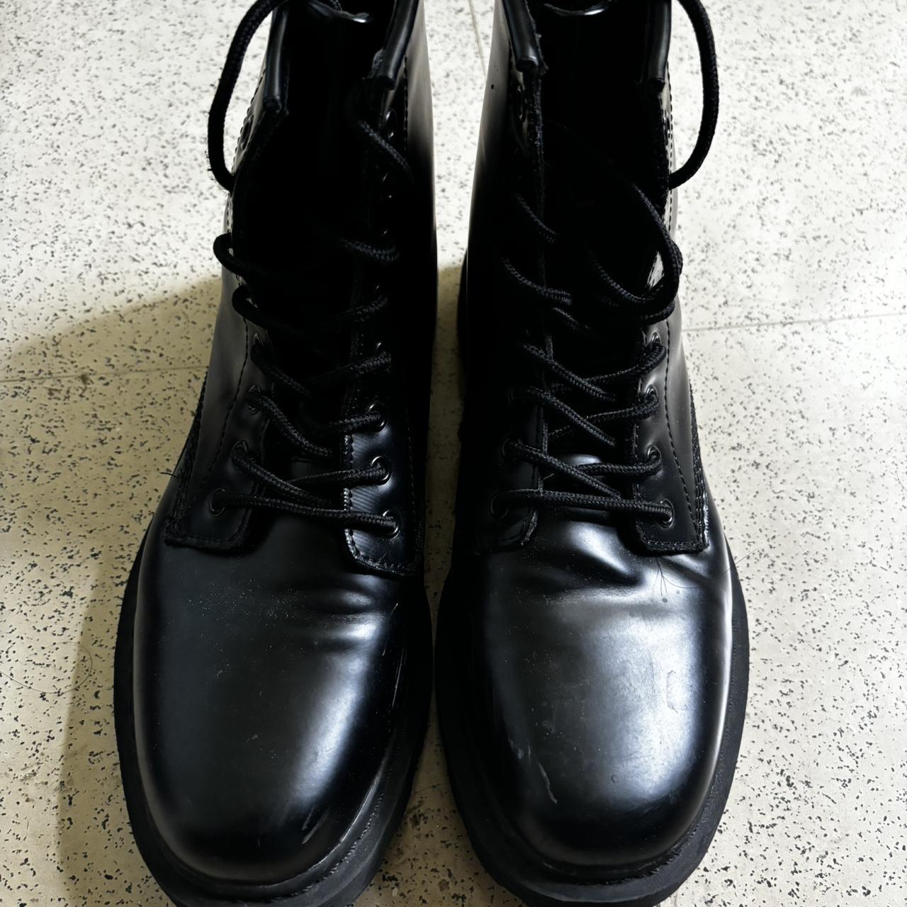 Inc boots Classic combat boot with square toe and... - Depop
