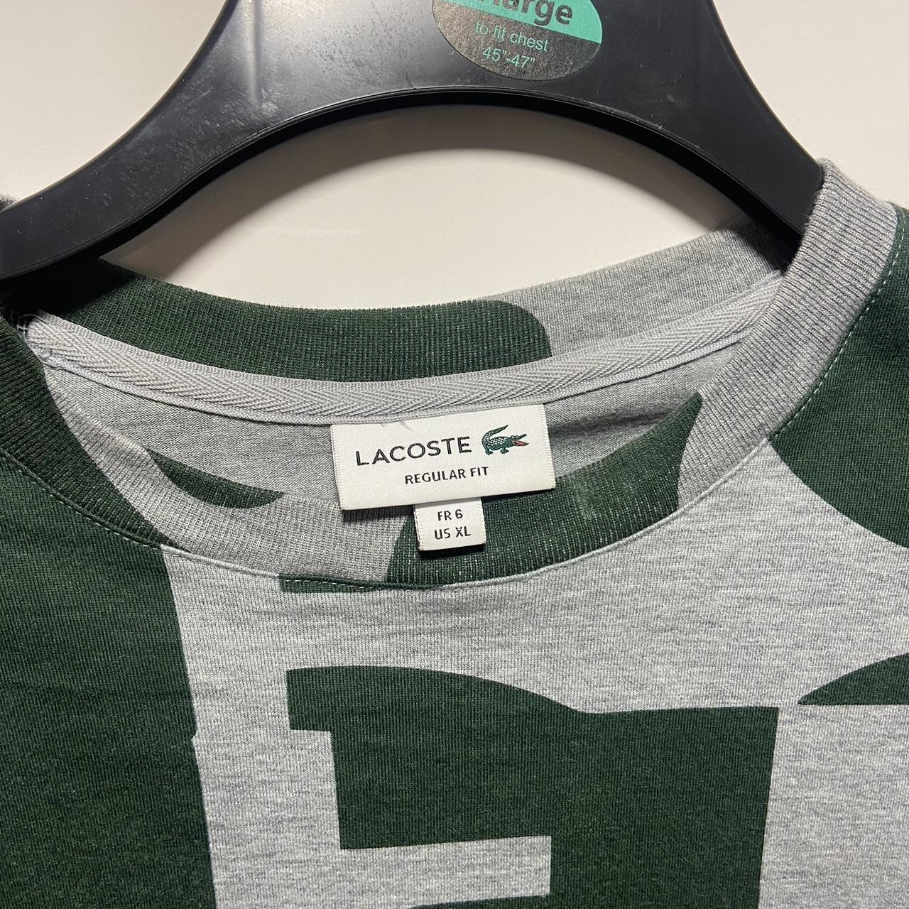 Lacoste Men’s T-shirt Letter print Size L good... - Depop
