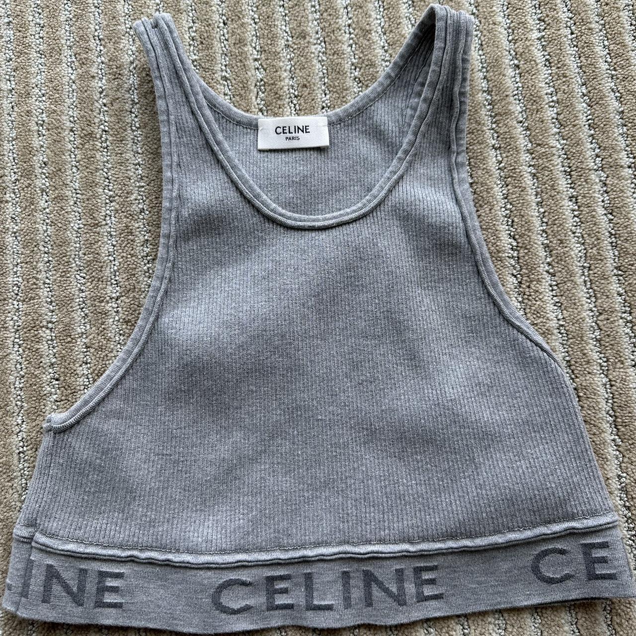 CELINE Women's Crop-top | Depop
