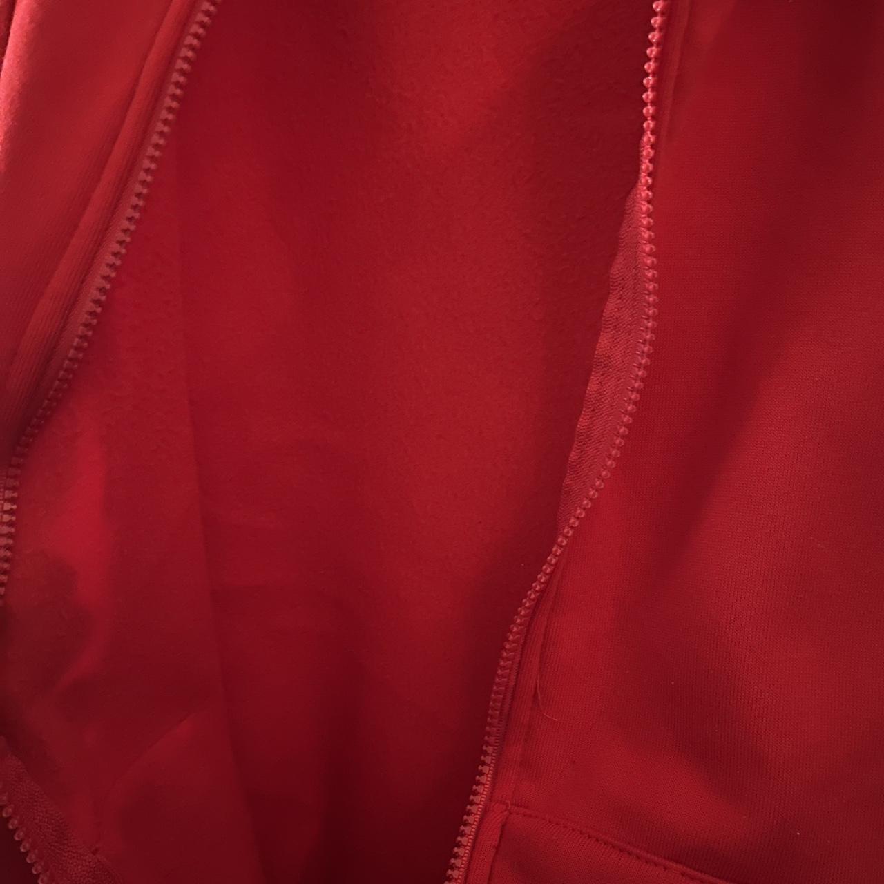 Shein red zip up! Oversized feel but not oversized... - Depop