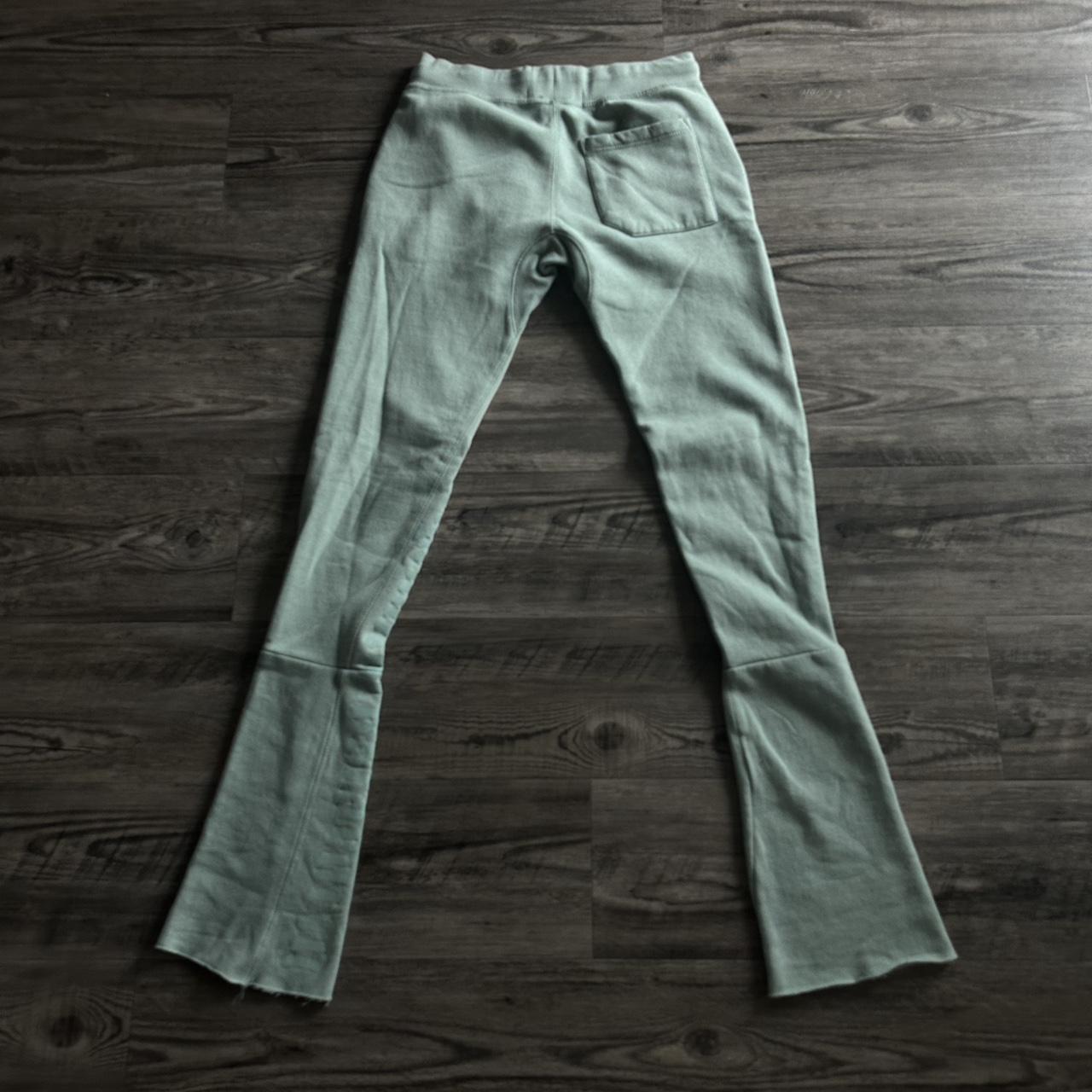 mint green rockstar stack sweats worn once (on... - Depop