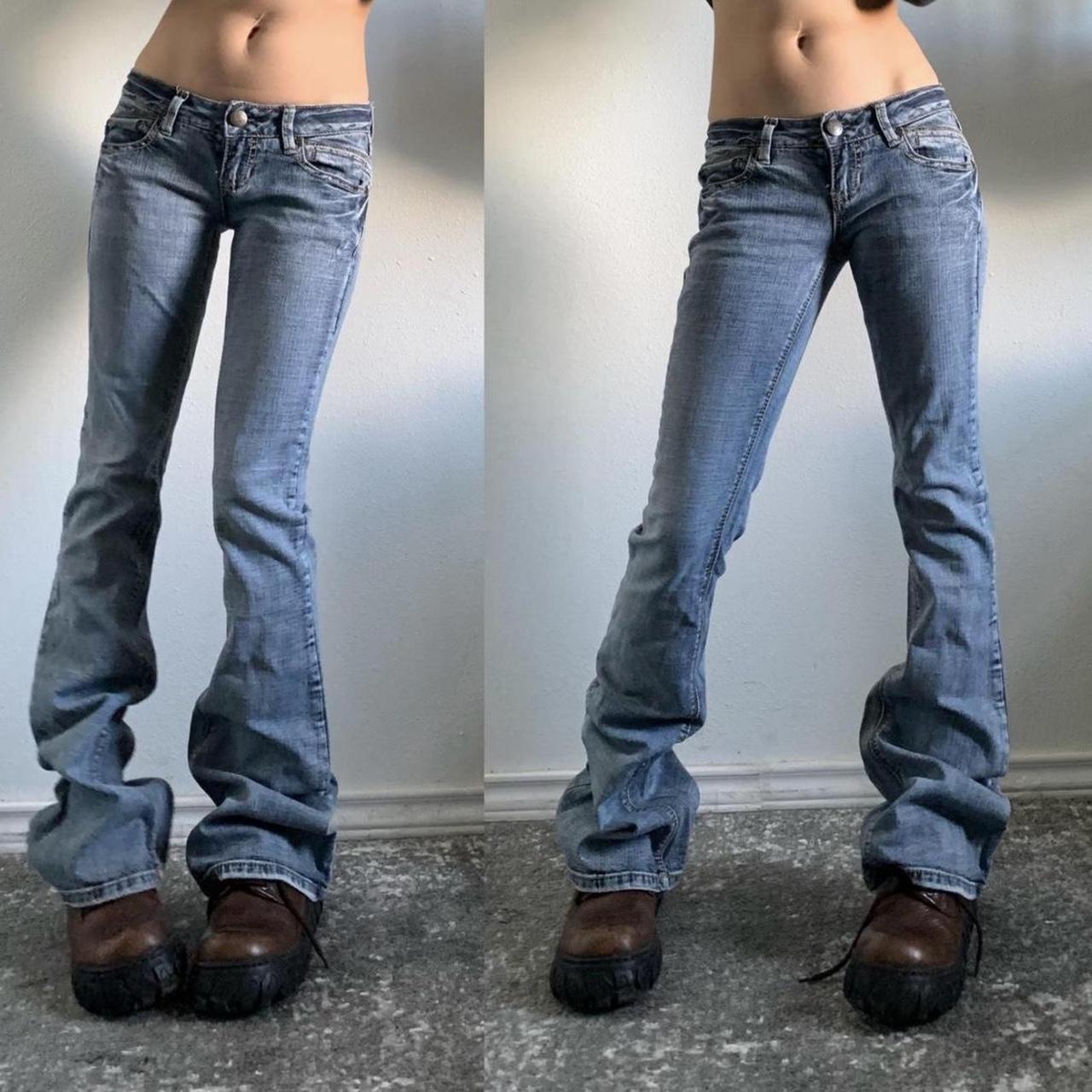 repop: Early 2000s bootcut jeans size: 1 no sign... - Depop