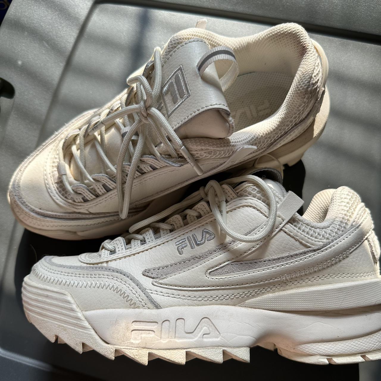 Fila Women's Cream Trainers | Depop