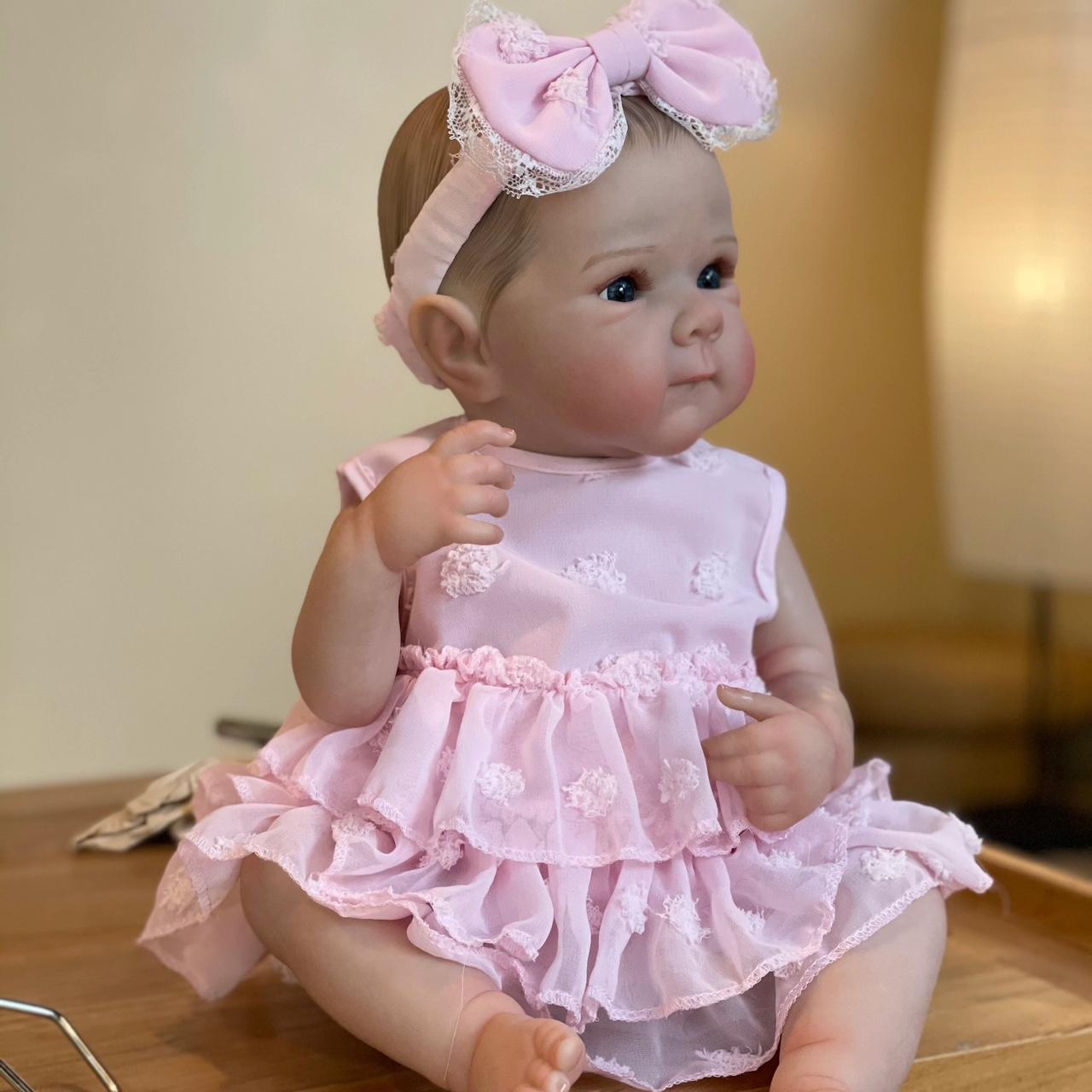45CM Girl Full Body Soft Vinyl Doll baby doll size... - Depop