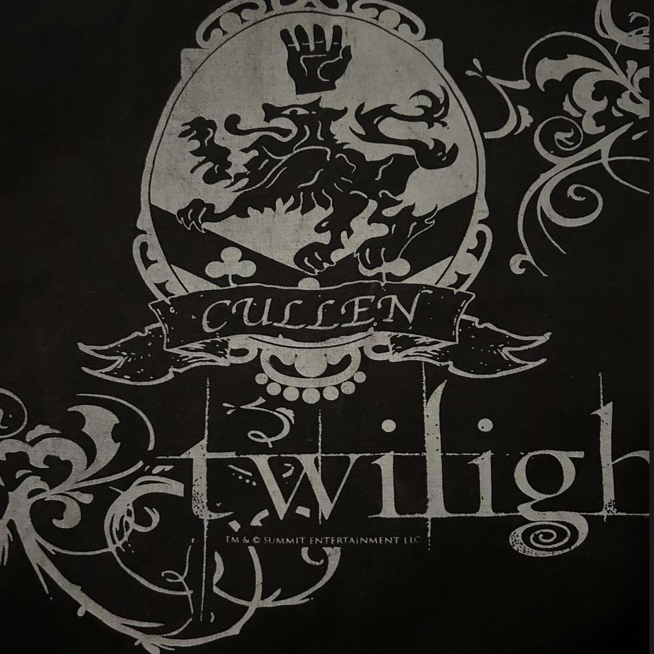 Twilight Cullen black and white cotton tote bag... - Depop