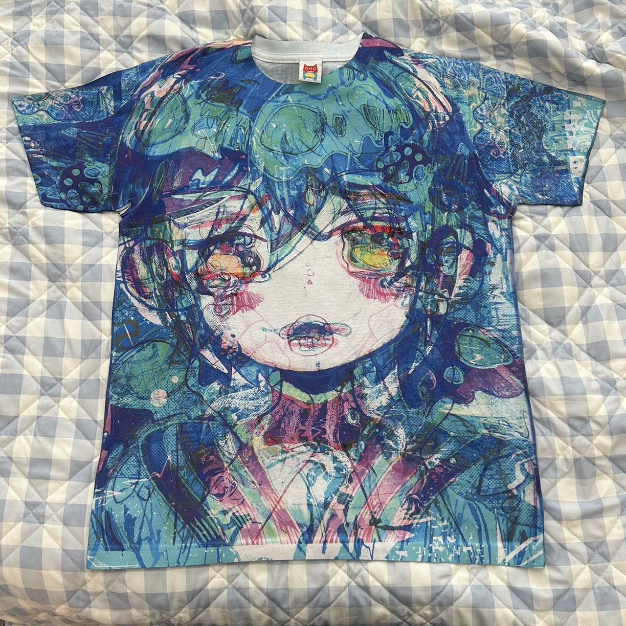 OMOCAT Men's Blue T-shirt | Depop