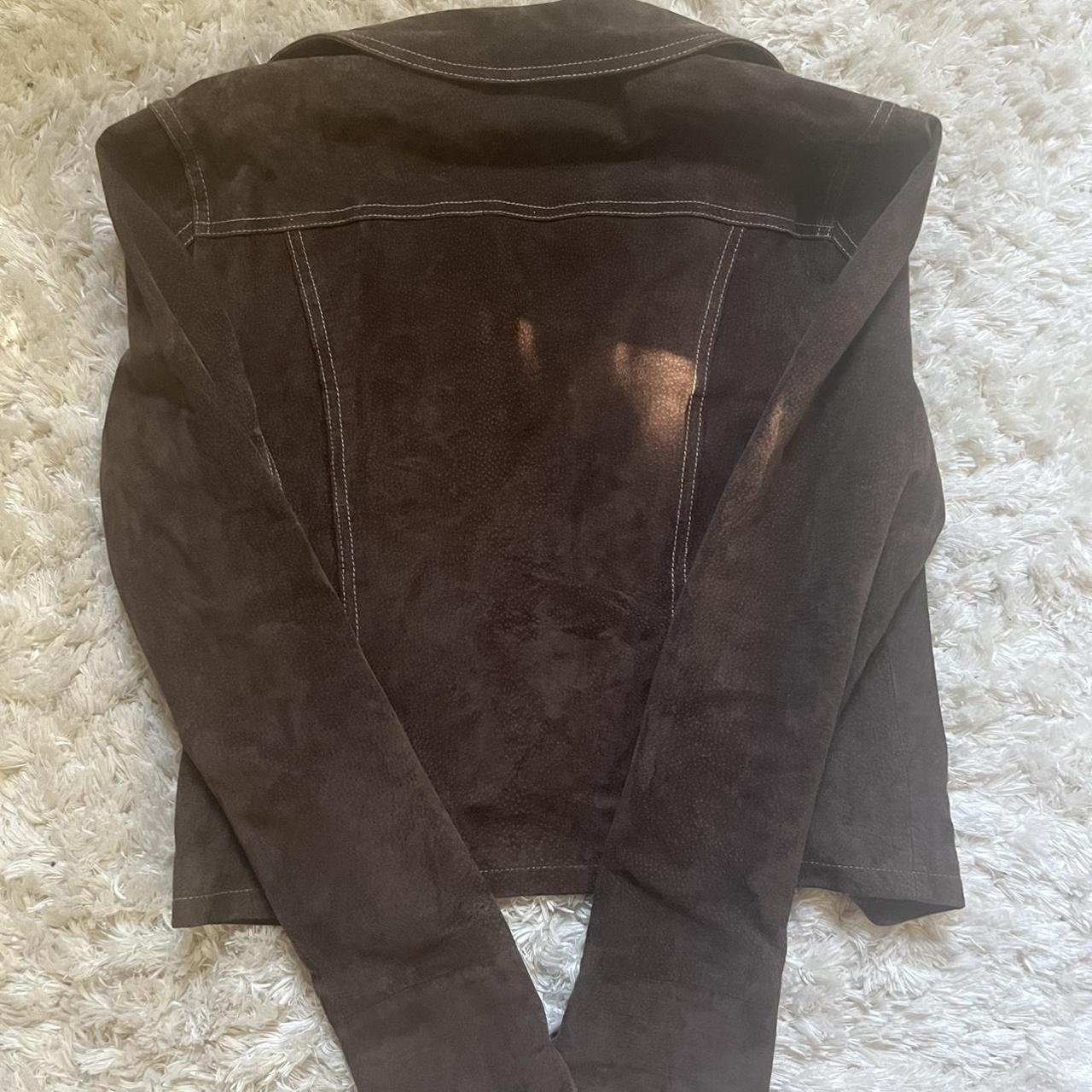 Vintage Brown Leather jacket size: medium brand:... - Depop