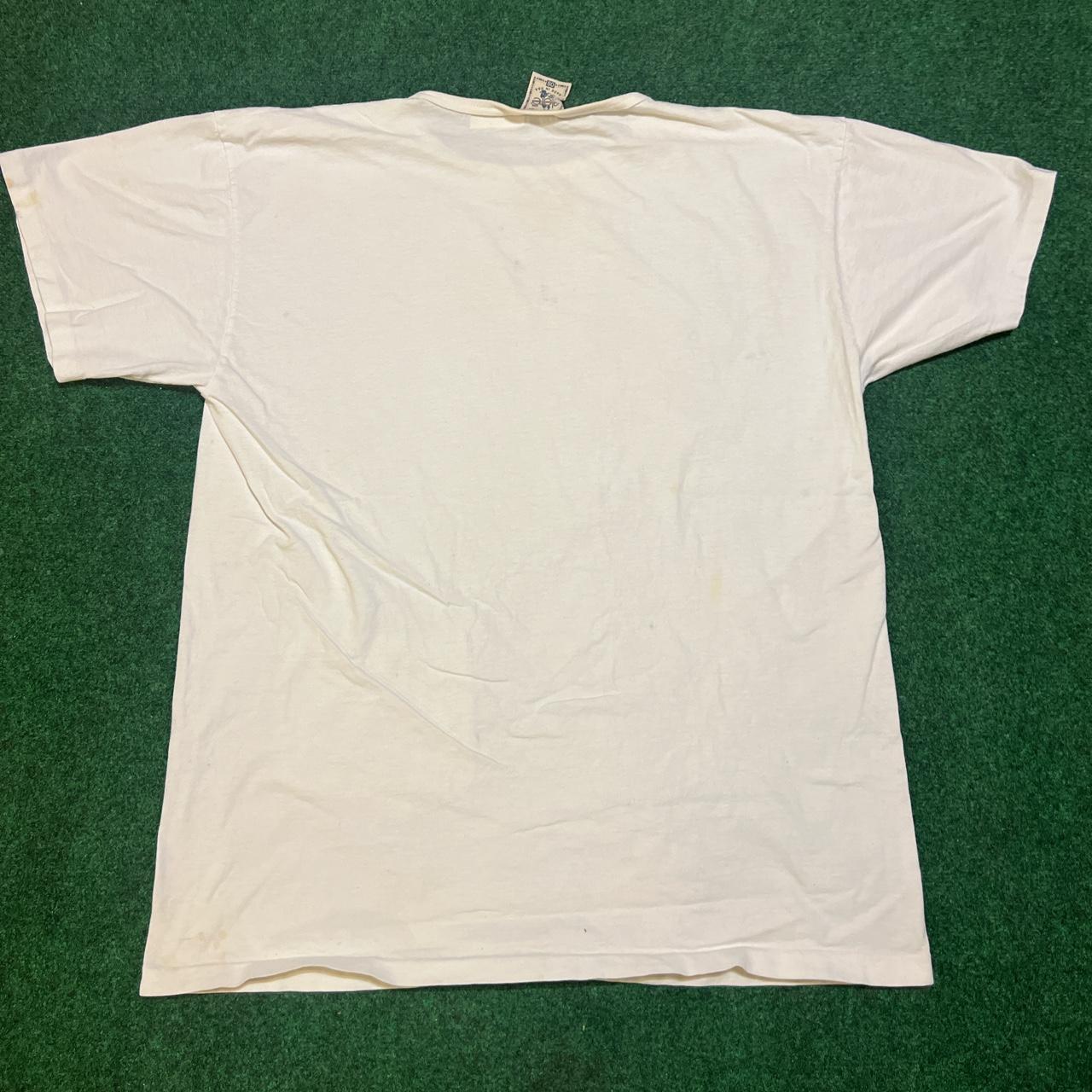 vintage 80s single stitch belly pocket t shirt /... - Depop