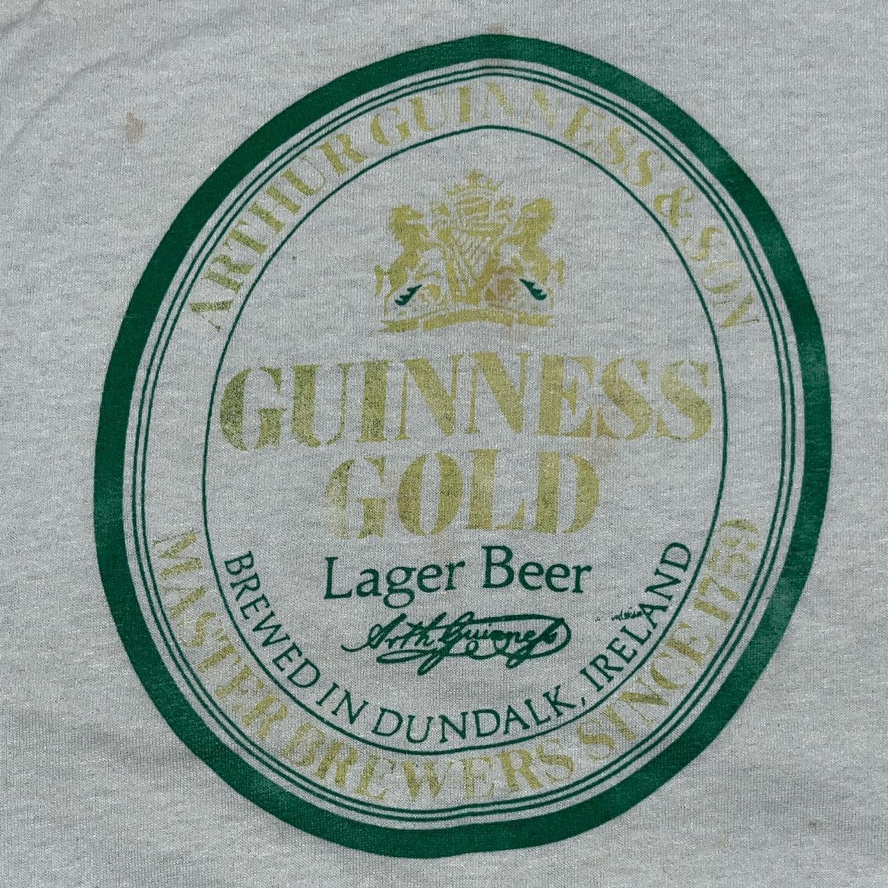 Vintage 80s Guinness Gold Lager Beer Brewed In... - Depop