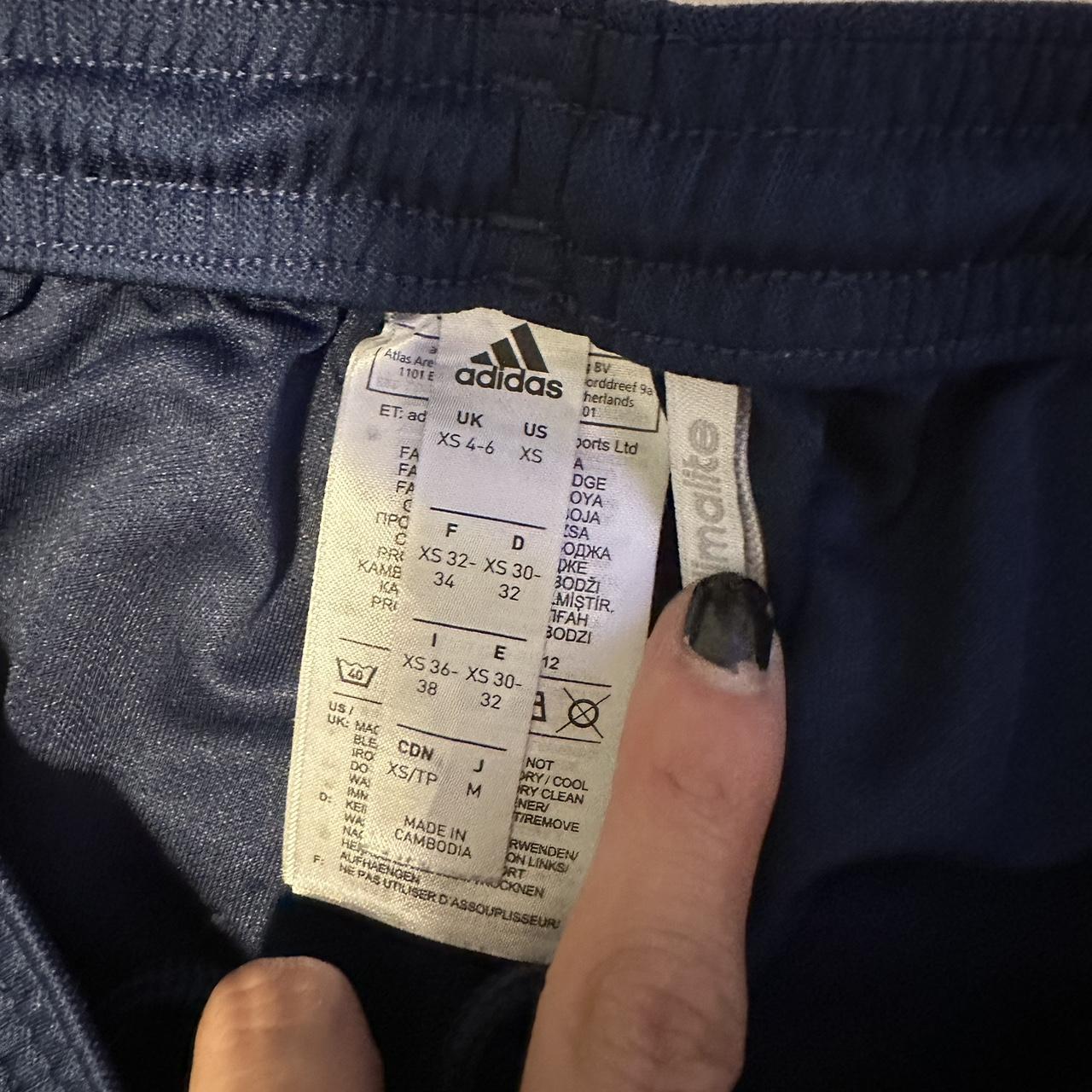 Navy blue adidas soccer shorts Xs very comfy... - Depop