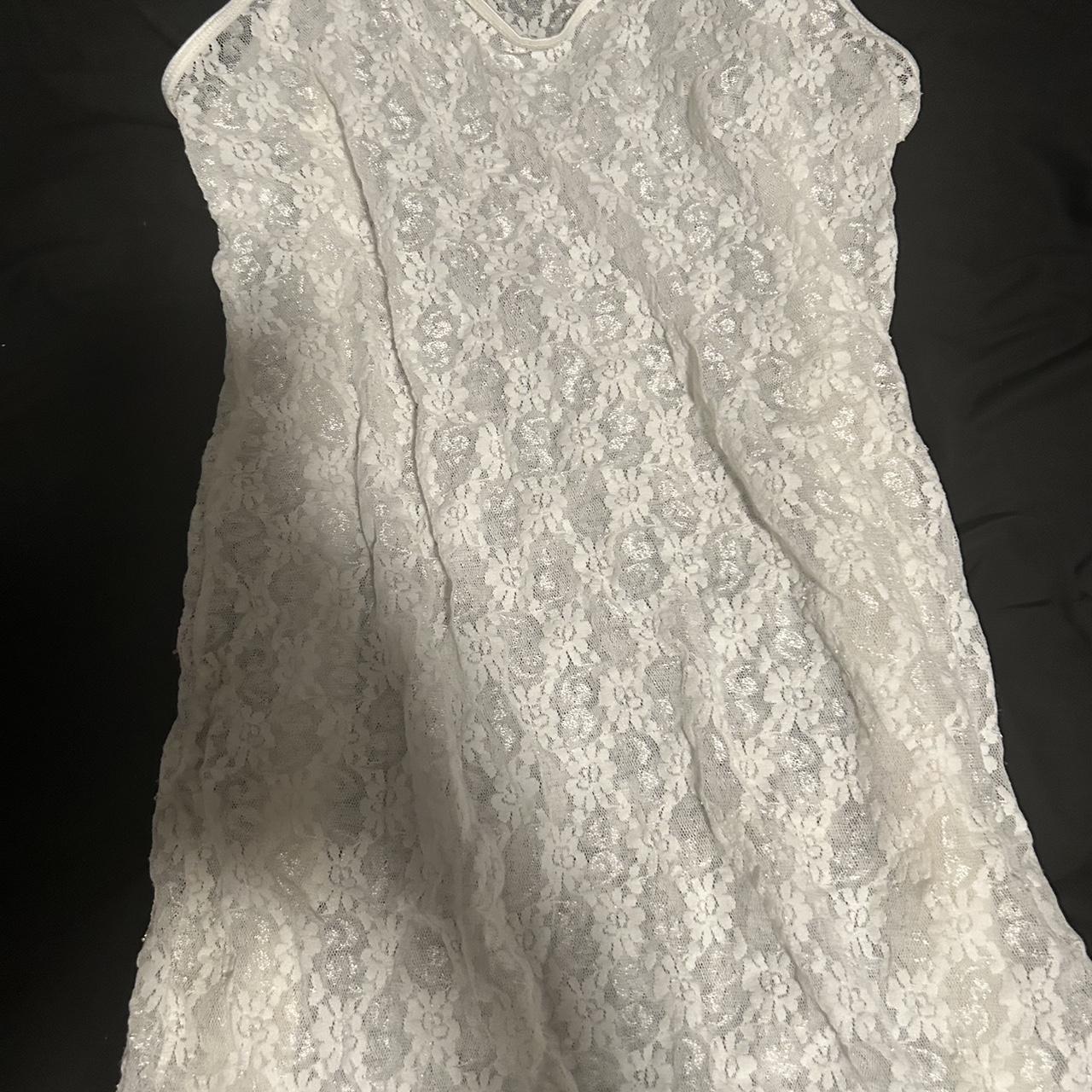 Never worn size medium floral sheer dress!! - Depop