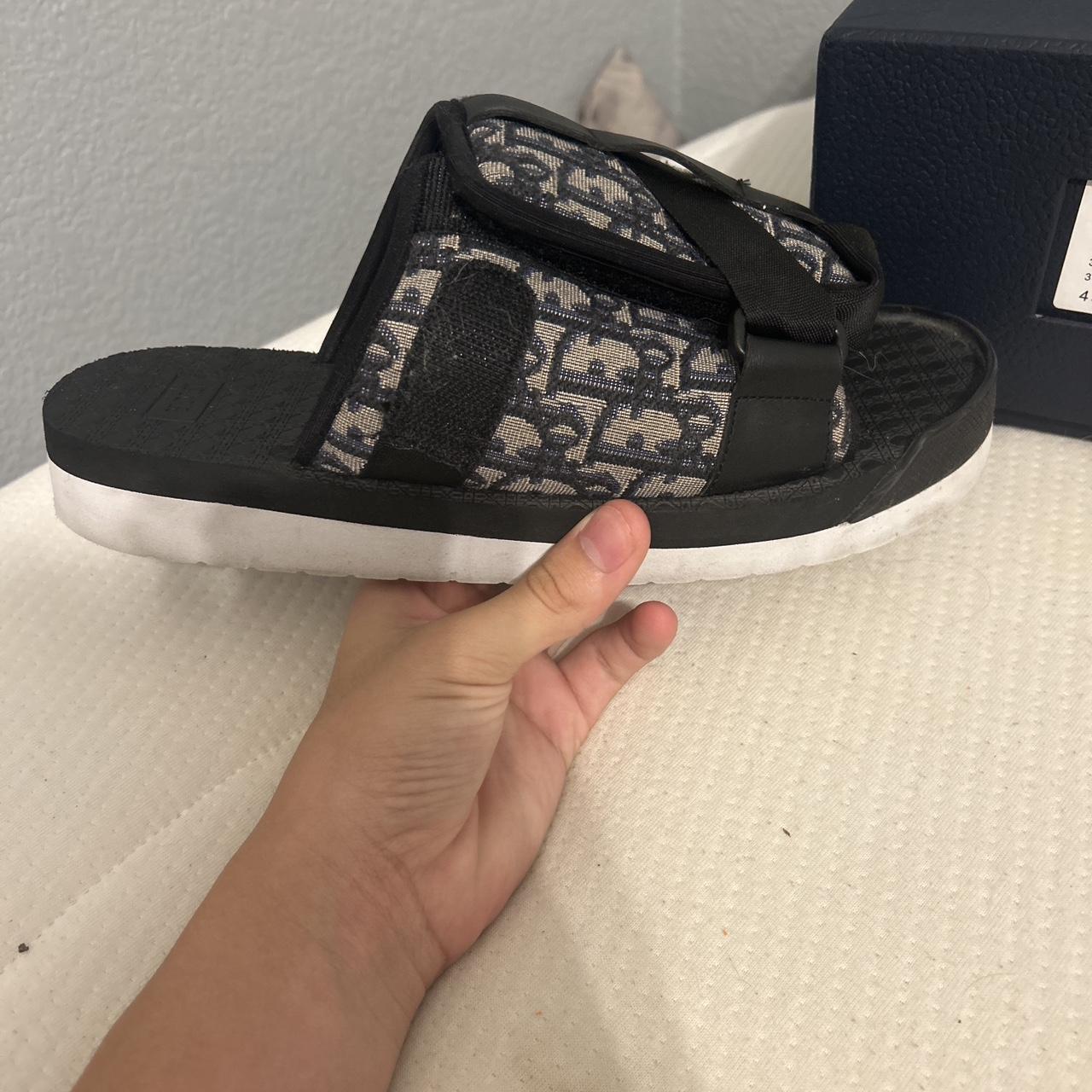 Dior oblique slides worn like 10-12 times price... - Depop