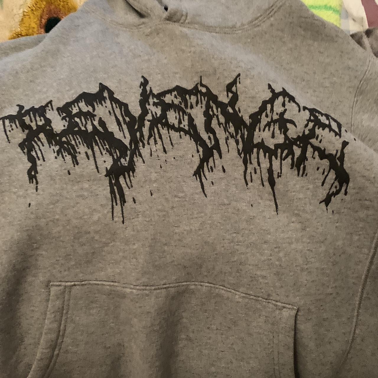 Revenge Grey Lightning Drip Hoodie from 2018. Rare... - Depop