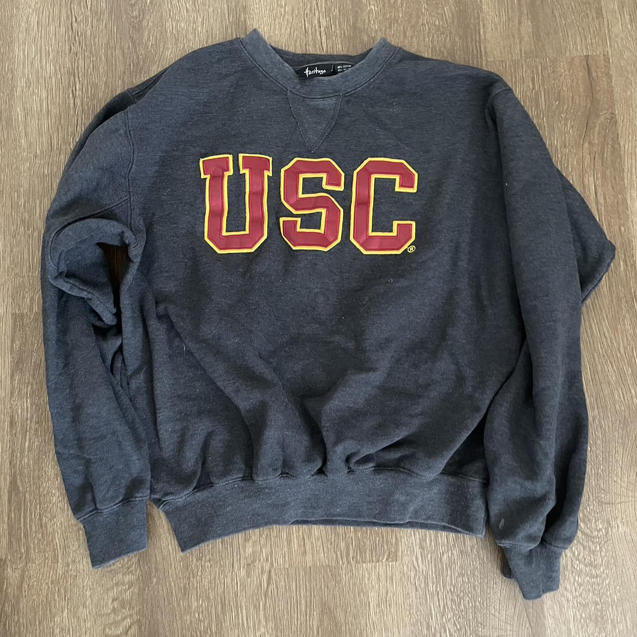 dark grey usc heritage sweatshirt *mens medium ~... - Depop