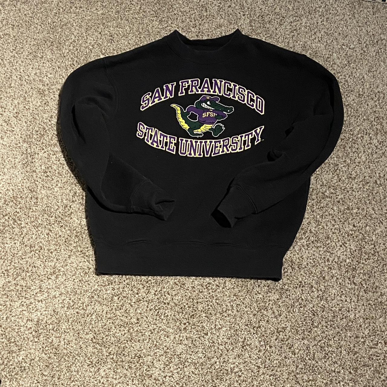 Black SFSU Graphic Crewneck size: S dm for any... - Depop