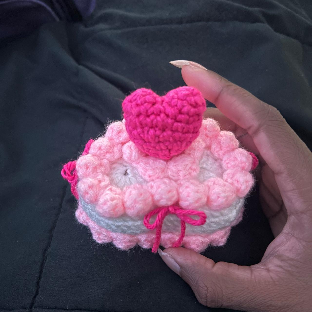 Crochet cake box decorations. Made to order, please... | Depop