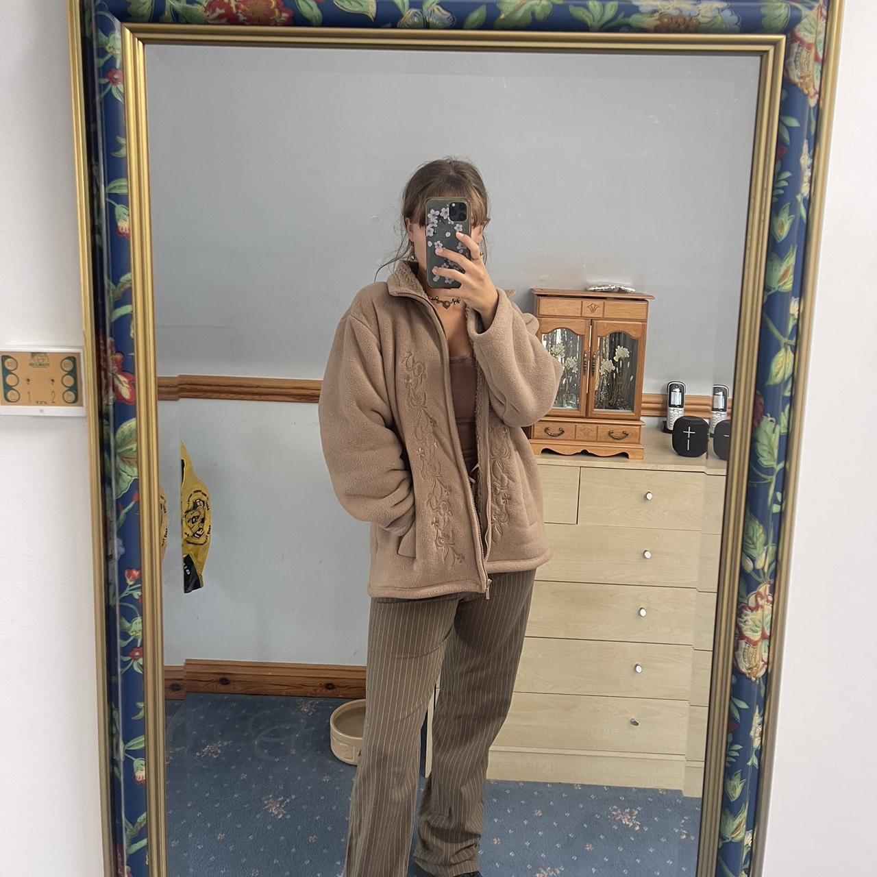 Beige coat with lovely fleece lining. Really cosy... - Depop