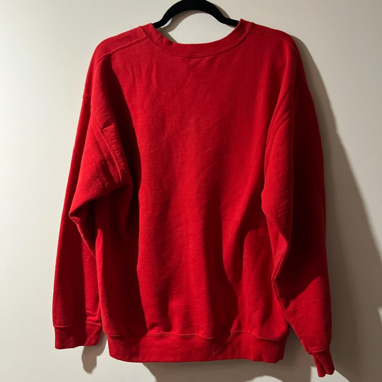 Large Red Gildan Newman University Sweatshirt - Depop