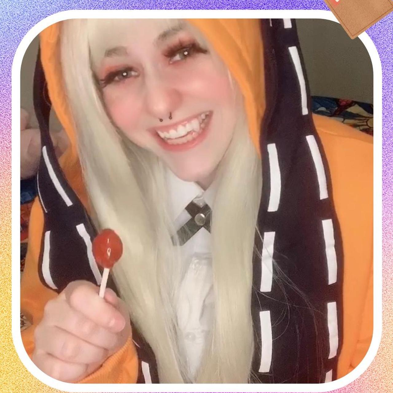 Great quality Orange Runa jacket from Kakegurui... - Depop