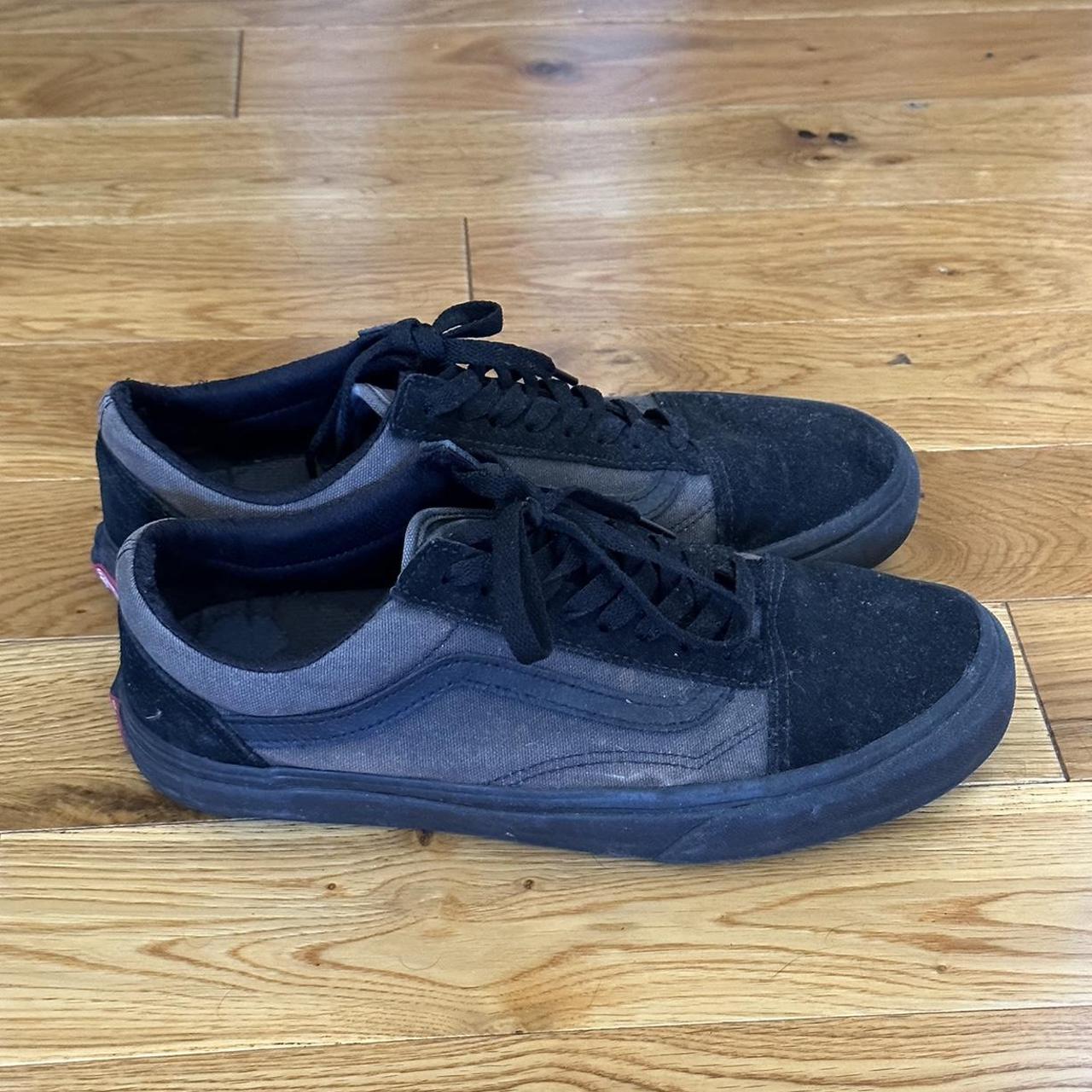 All Black Vans - Size: US Mens 9.5 , US Womens 11 - Depop