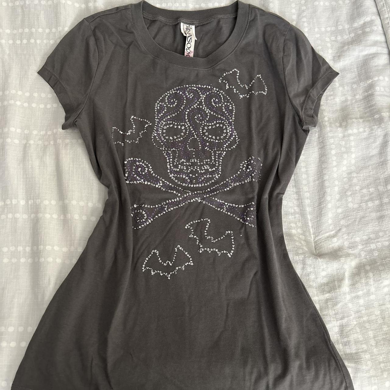 ransom rhinestone skeleton top 💕 - true to size -... - Depop
