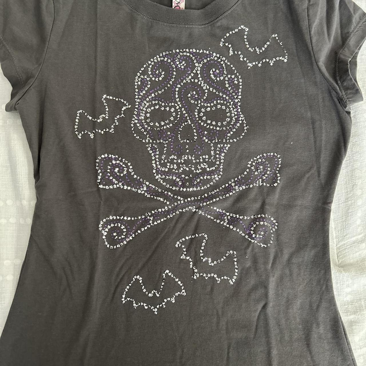 ransom rhinestone skeleton top 💕 - true to size -... - Depop