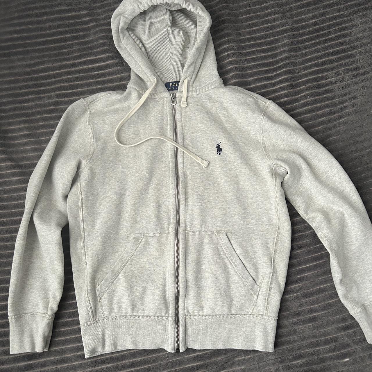 Grey Polo zip up - Depop