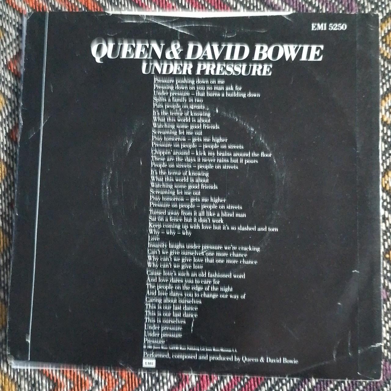Queen & David Bowie Under Pressure EMI 1981 The two... - Depop