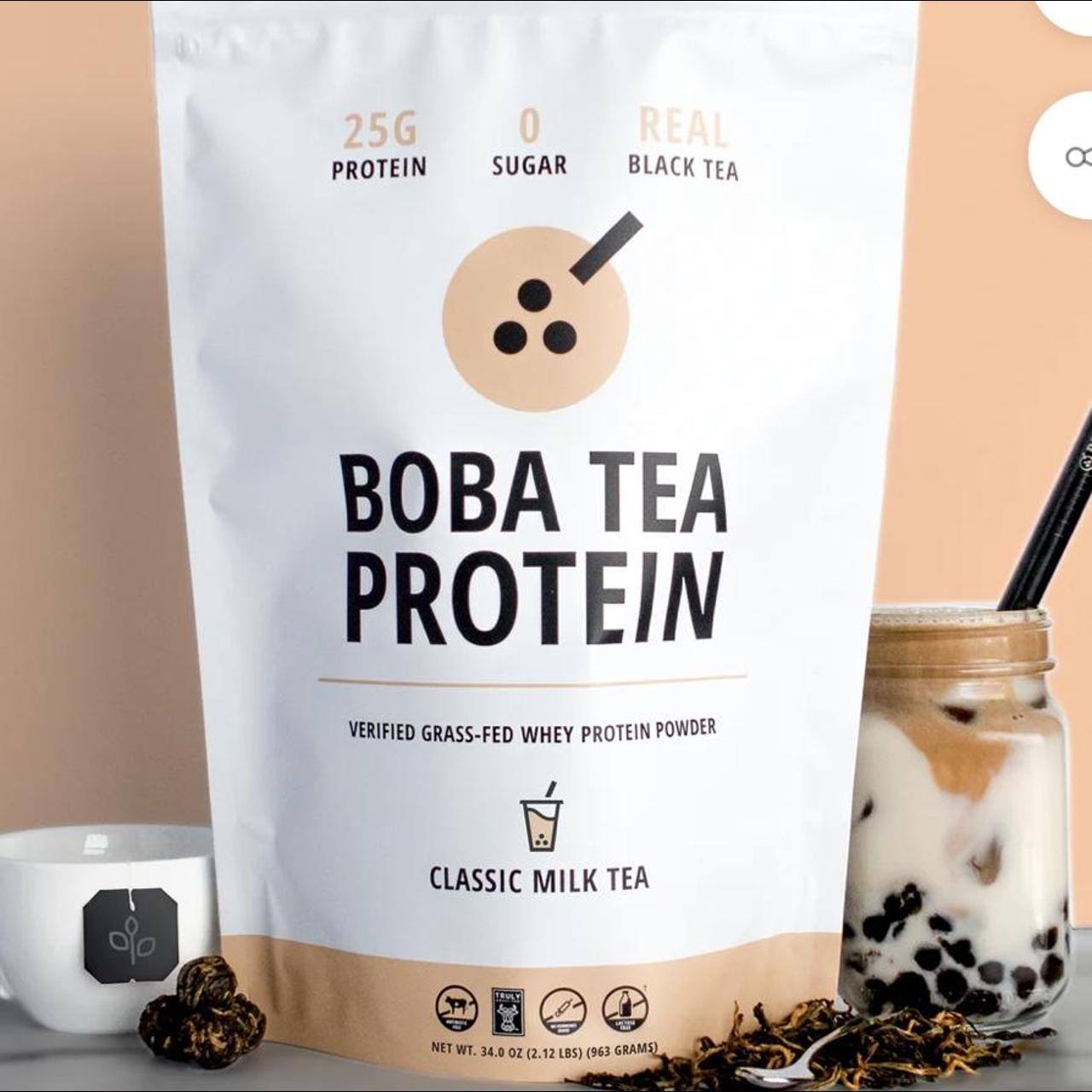 milk tea protein powder. retails for $47.99. ive... - Depop