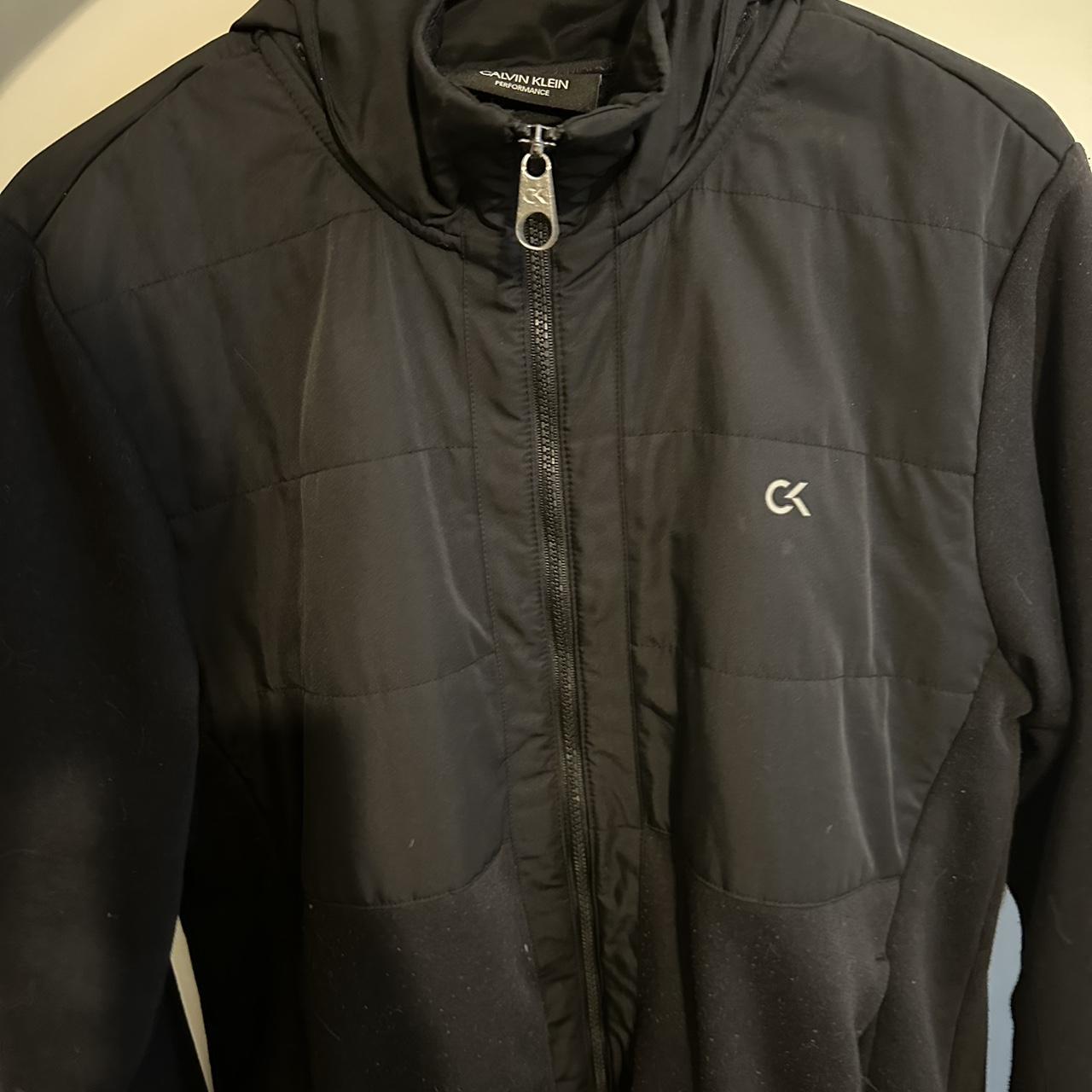 Calvin Klein Jacket in black Size M Used but in good... - Depop