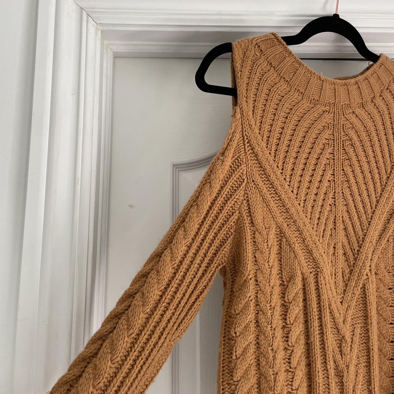 Burnt orange off the shoulder sweater. S/M - Depop