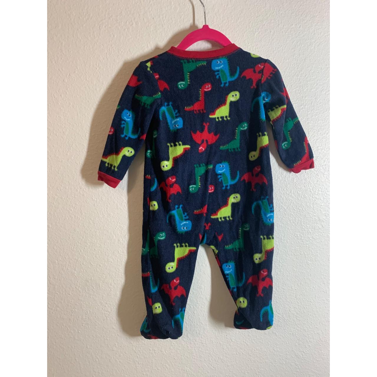 Garanimals Dinosaur Fleece Pajamas Baby Boy Size 6-9... - Depop