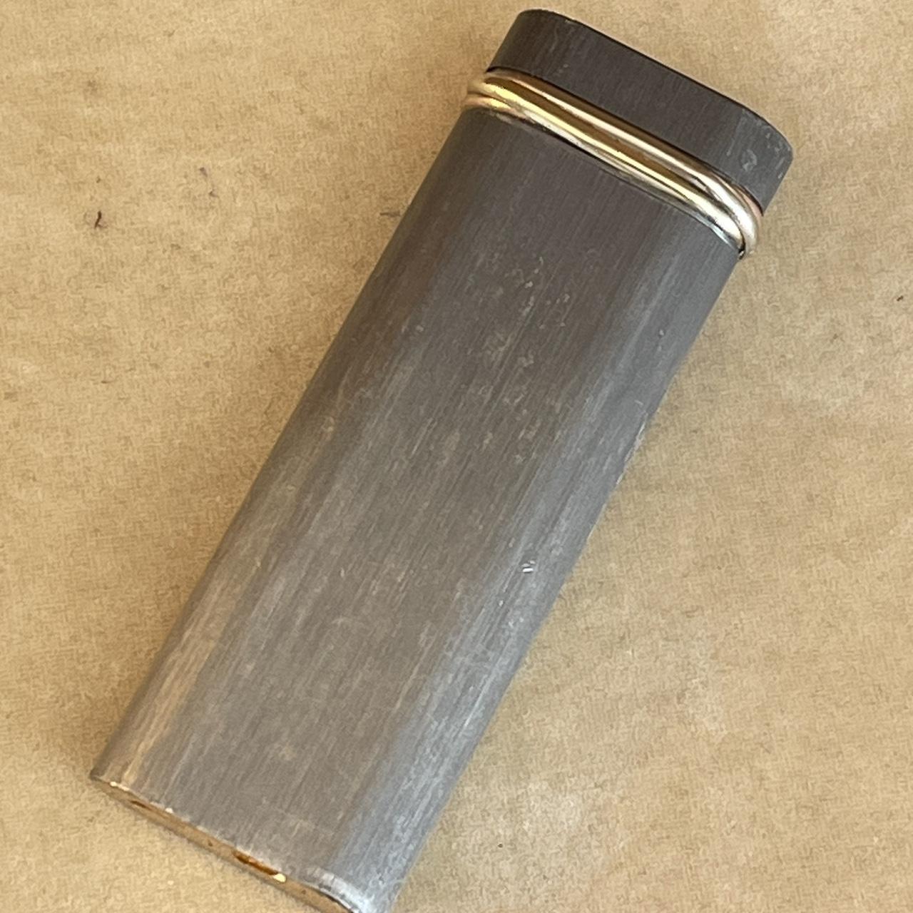 Cartier vintage oval luxury lighter- brushed silver/... - Depop