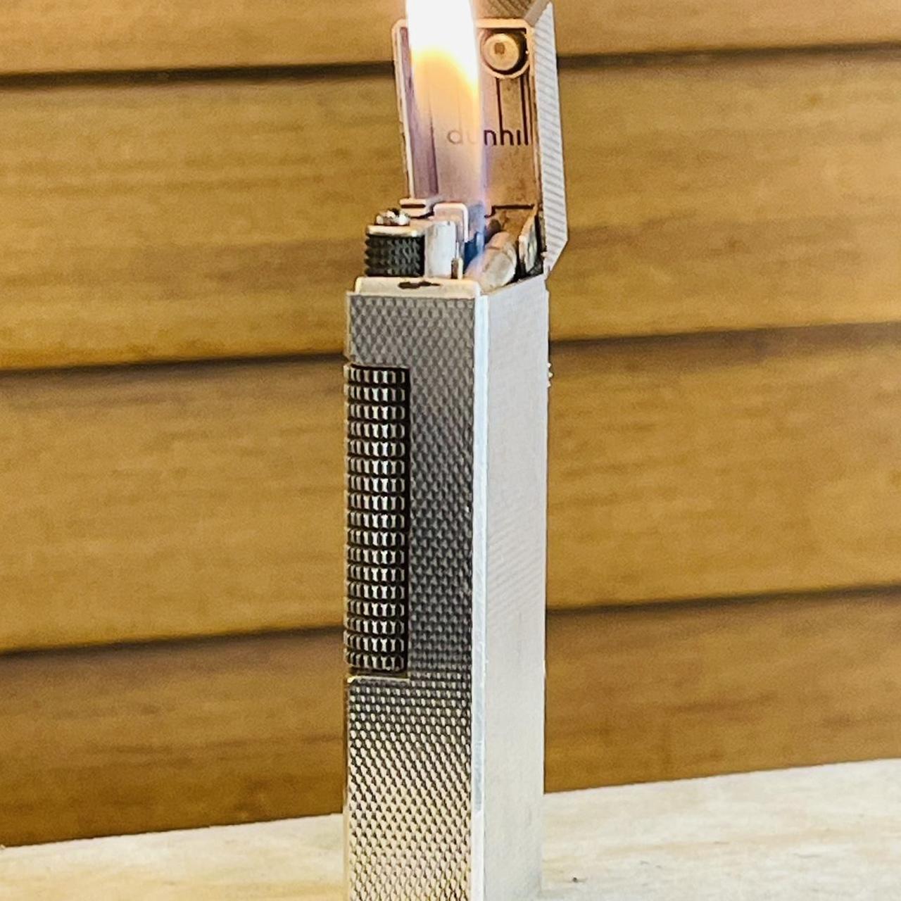 Dunhill rollagas lighter silver classic barley... - Depop