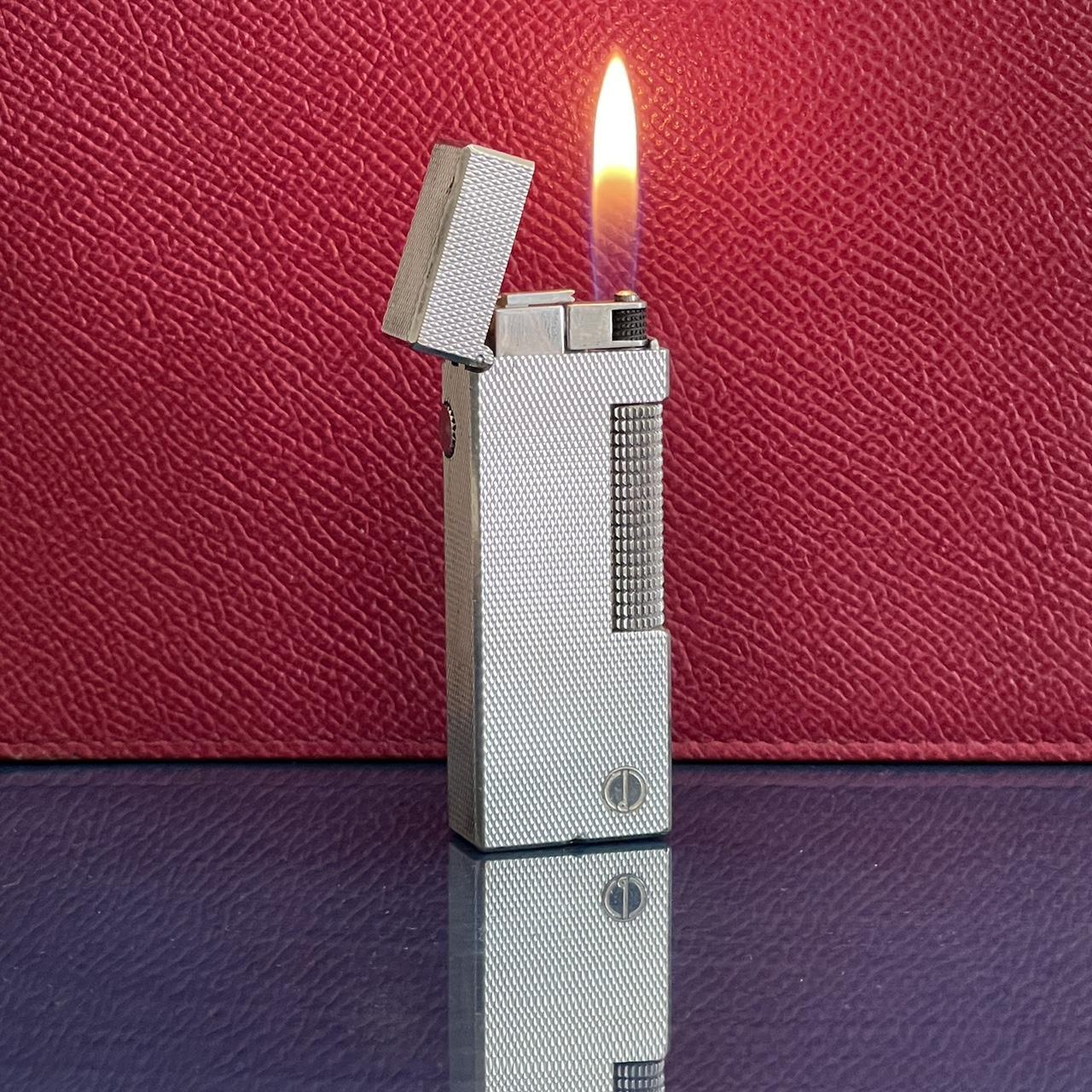 Dunhill rollagas lighter silver classic barley... - Depop