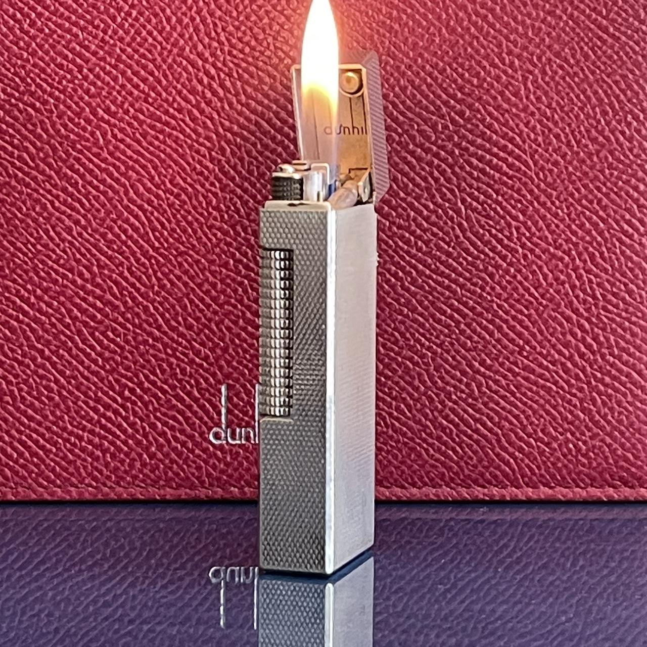 Dunhill rollagas lighter silver classic barley... - Depop