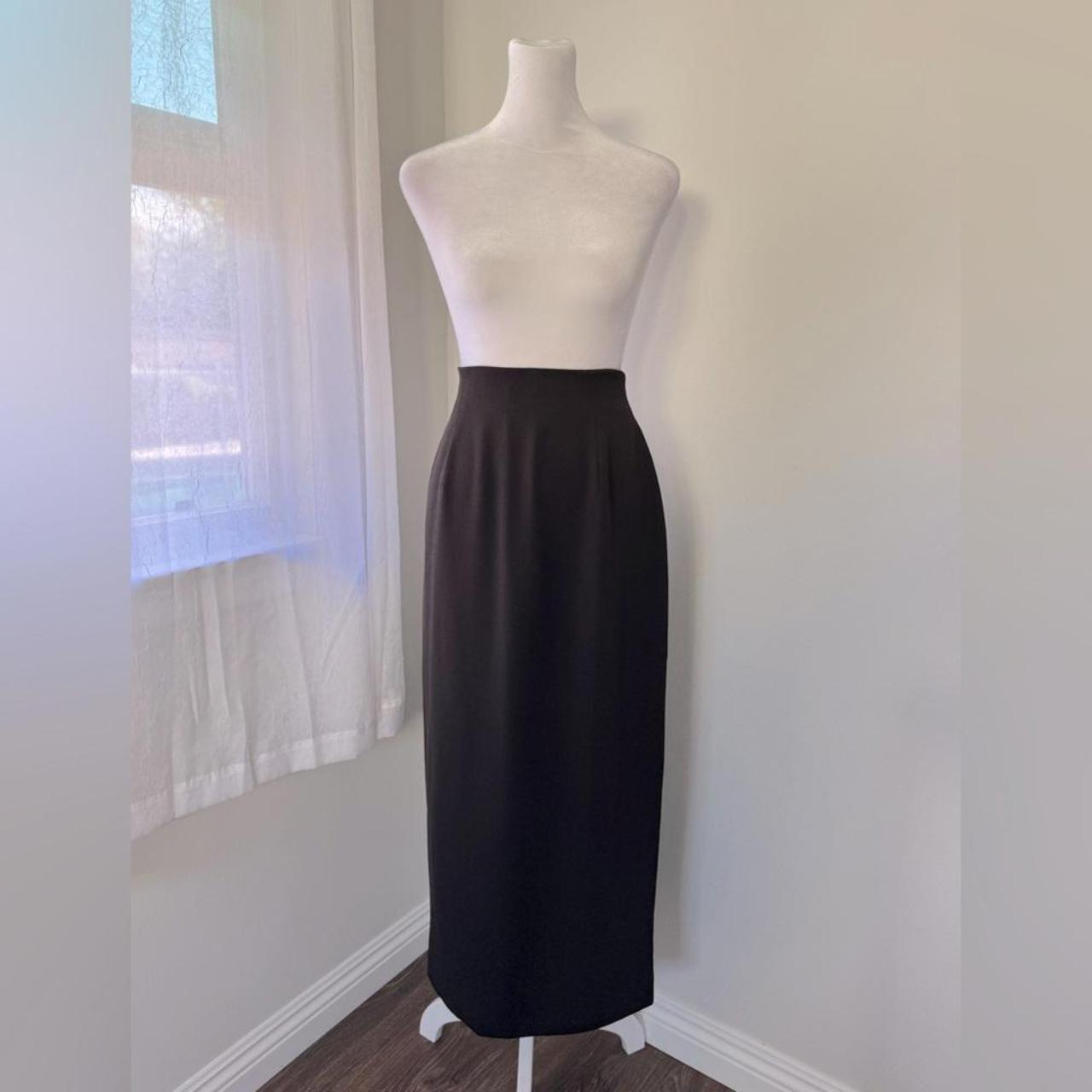 Vintage ‘90s Rena Rowan 100% Wool Dark Brown Pencil... | Depop