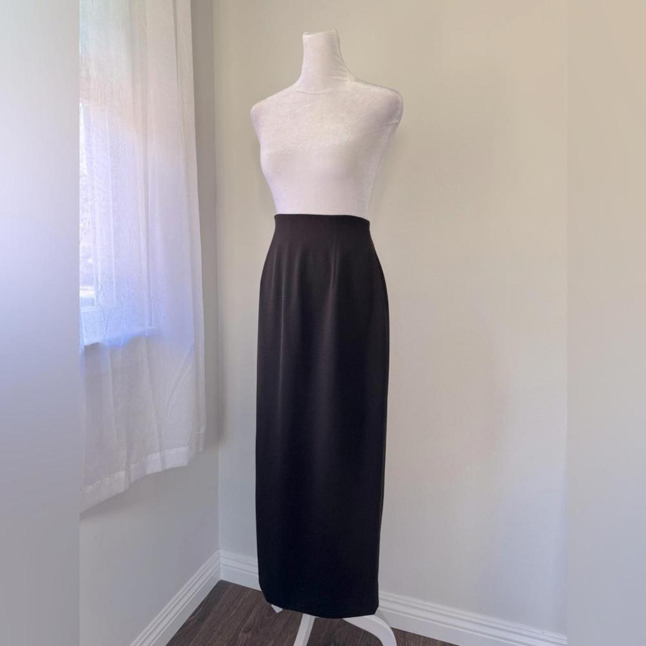 Vintage ‘90s Rena Rowan 100% Wool Dark Brown Pencil... | Depop