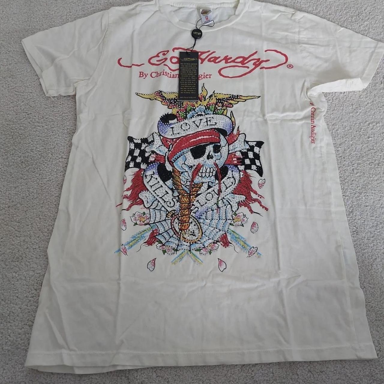 ed hardy top comes without tags but new #edhardy... - Depop