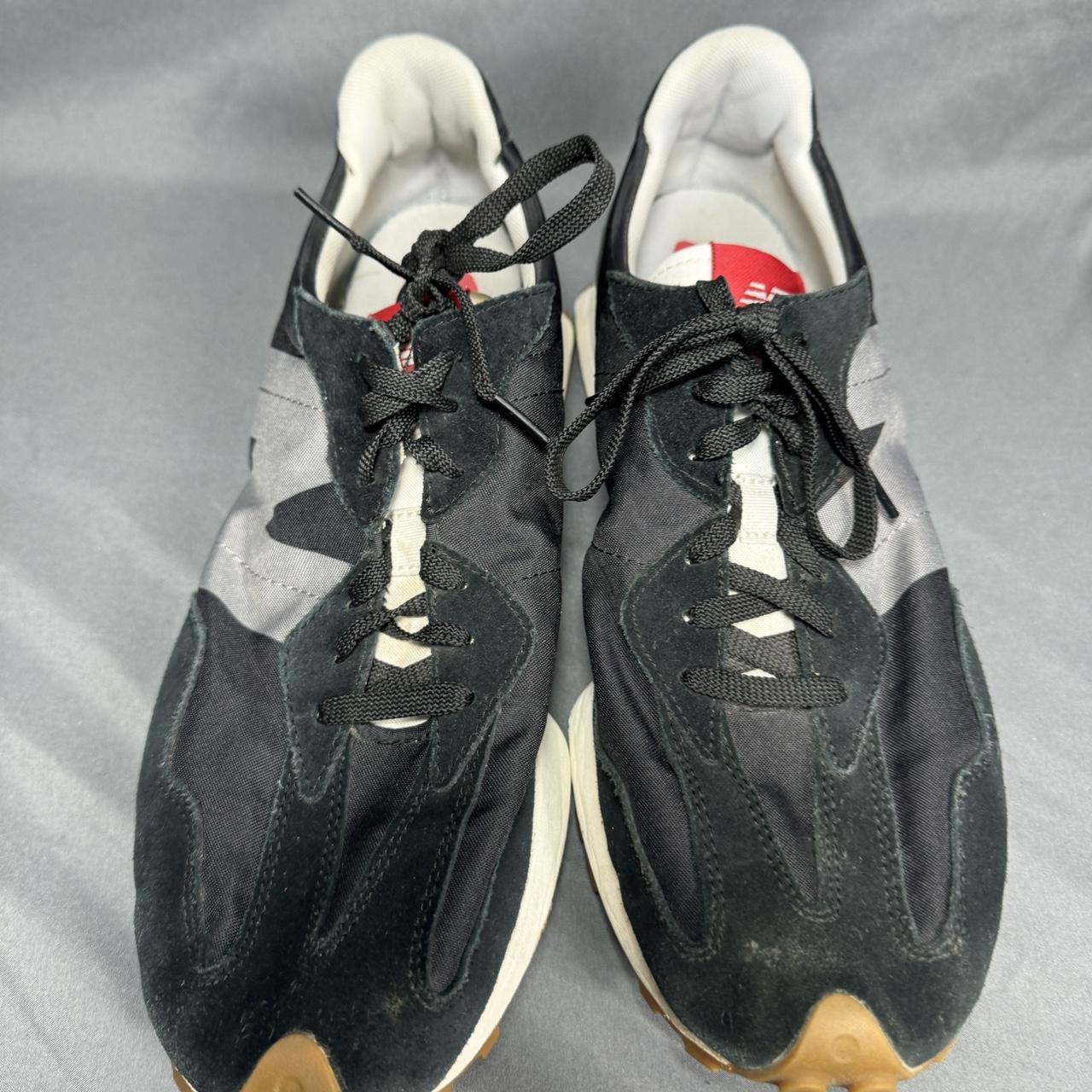 New Balance 327 Black Grey Gum Sole MS327STC Men's... - Depop
