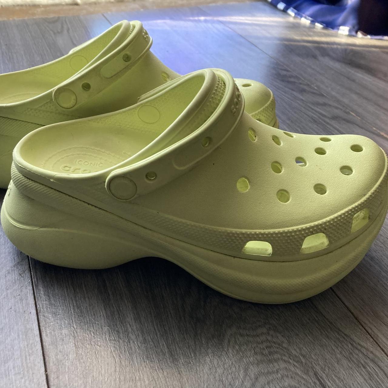 Green Platform Crocs #clogs #crocs Used but in good... - Depop