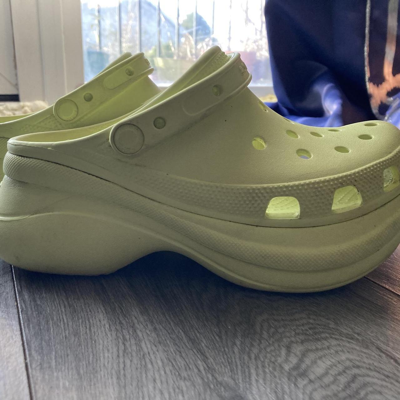 Green Platform Crocs #clogs #crocs Used but in good... - Depop