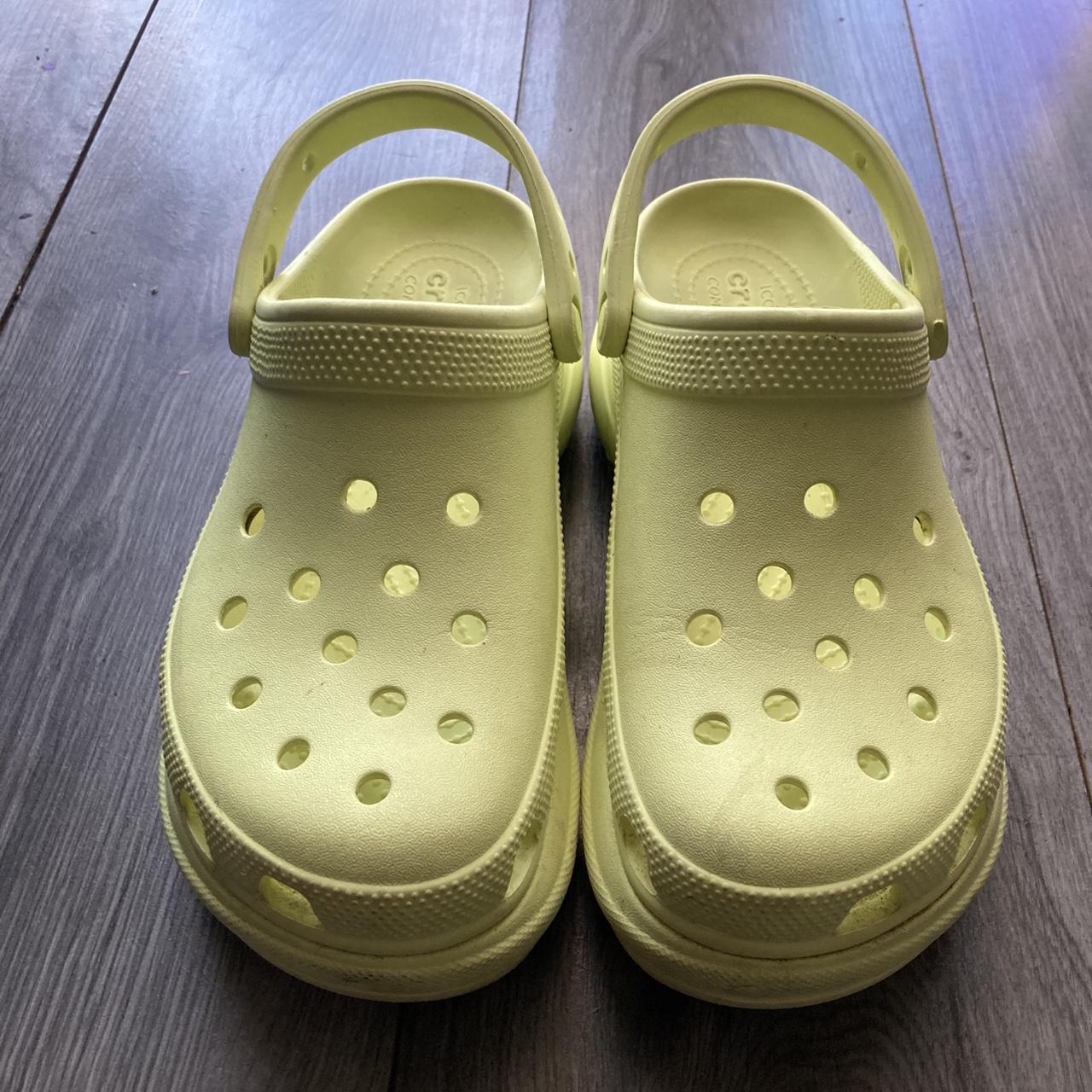 Green Platform Crocs #clogs #crocs Used but in good... - Depop