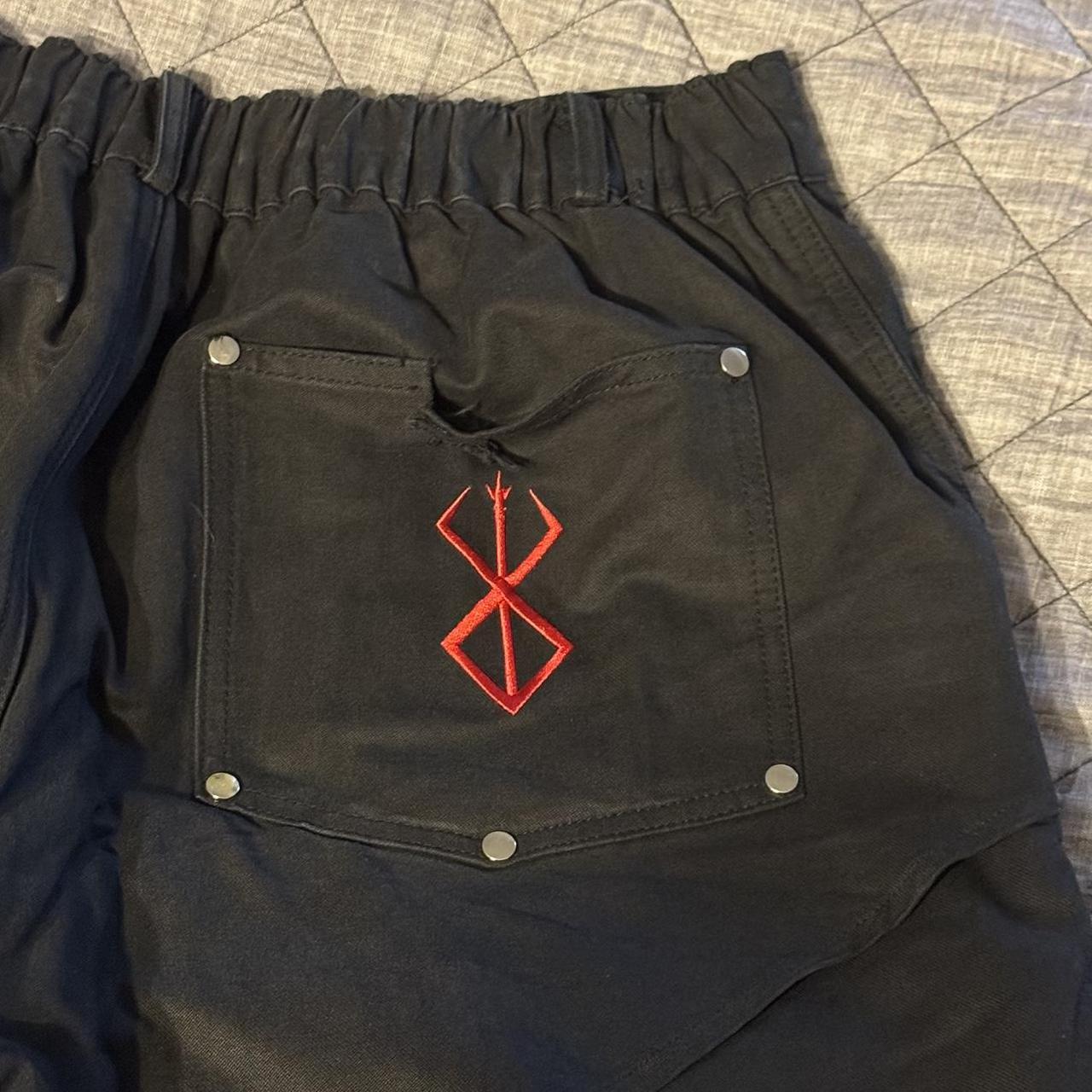 Bydaiga berserker pants XXL black and red layered... | Depop