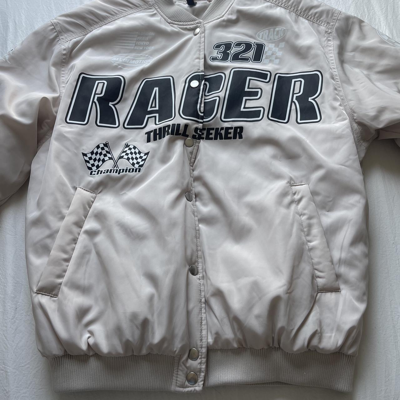 H&M racer jacket -work once -bought for $60 -no... - Depop