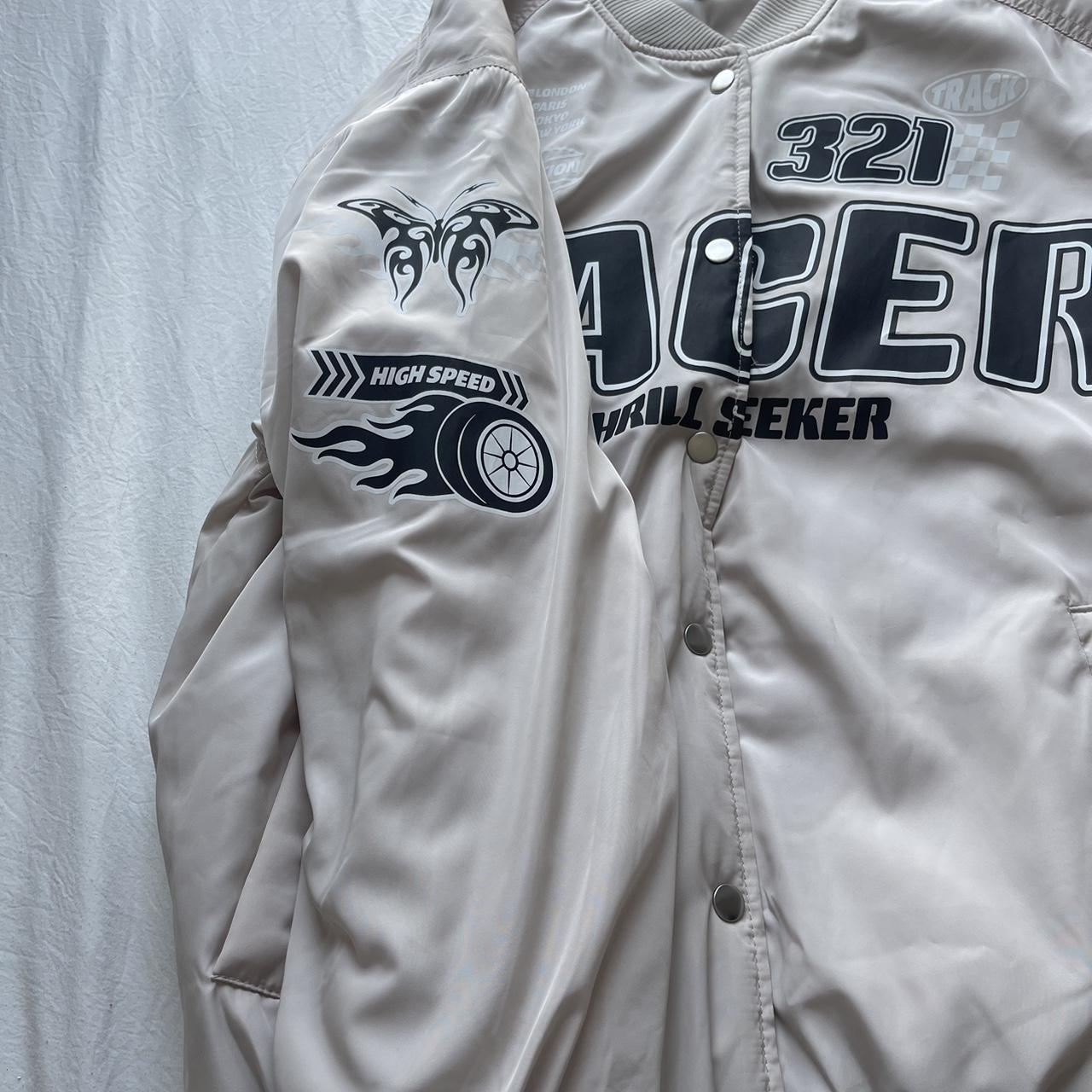 H&M racer jacket -work once -bought for $60 -no... - Depop