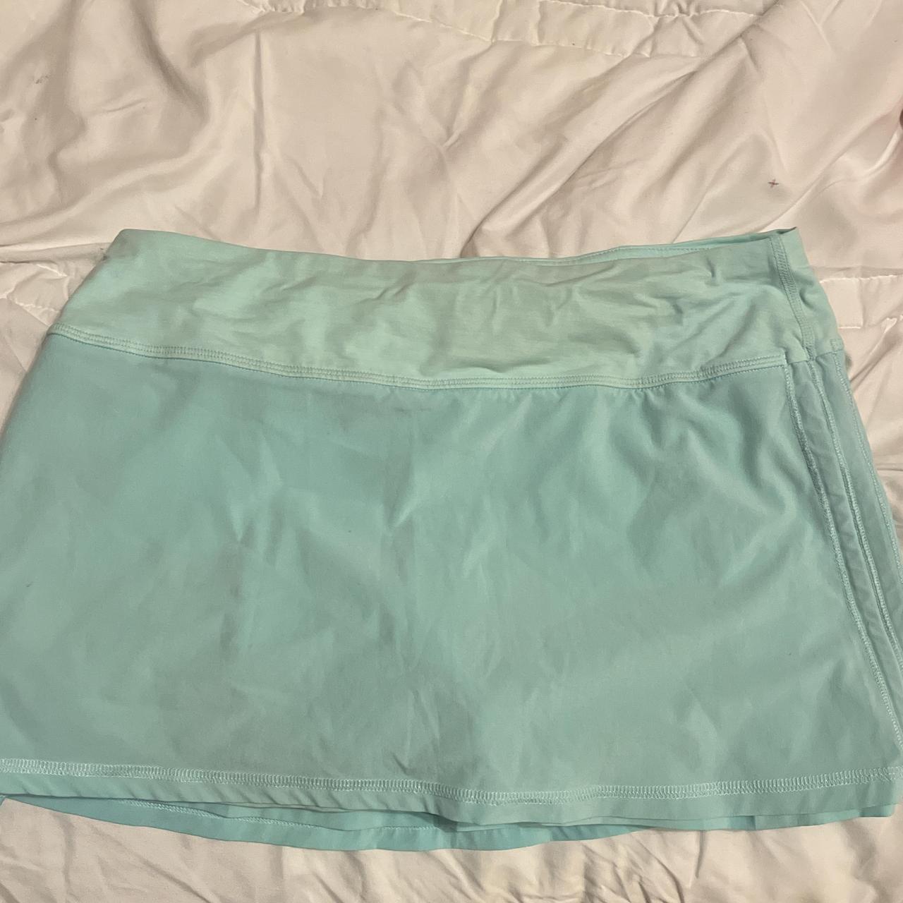 lululemon Mint green skirt with built-in shorts -... | Depop